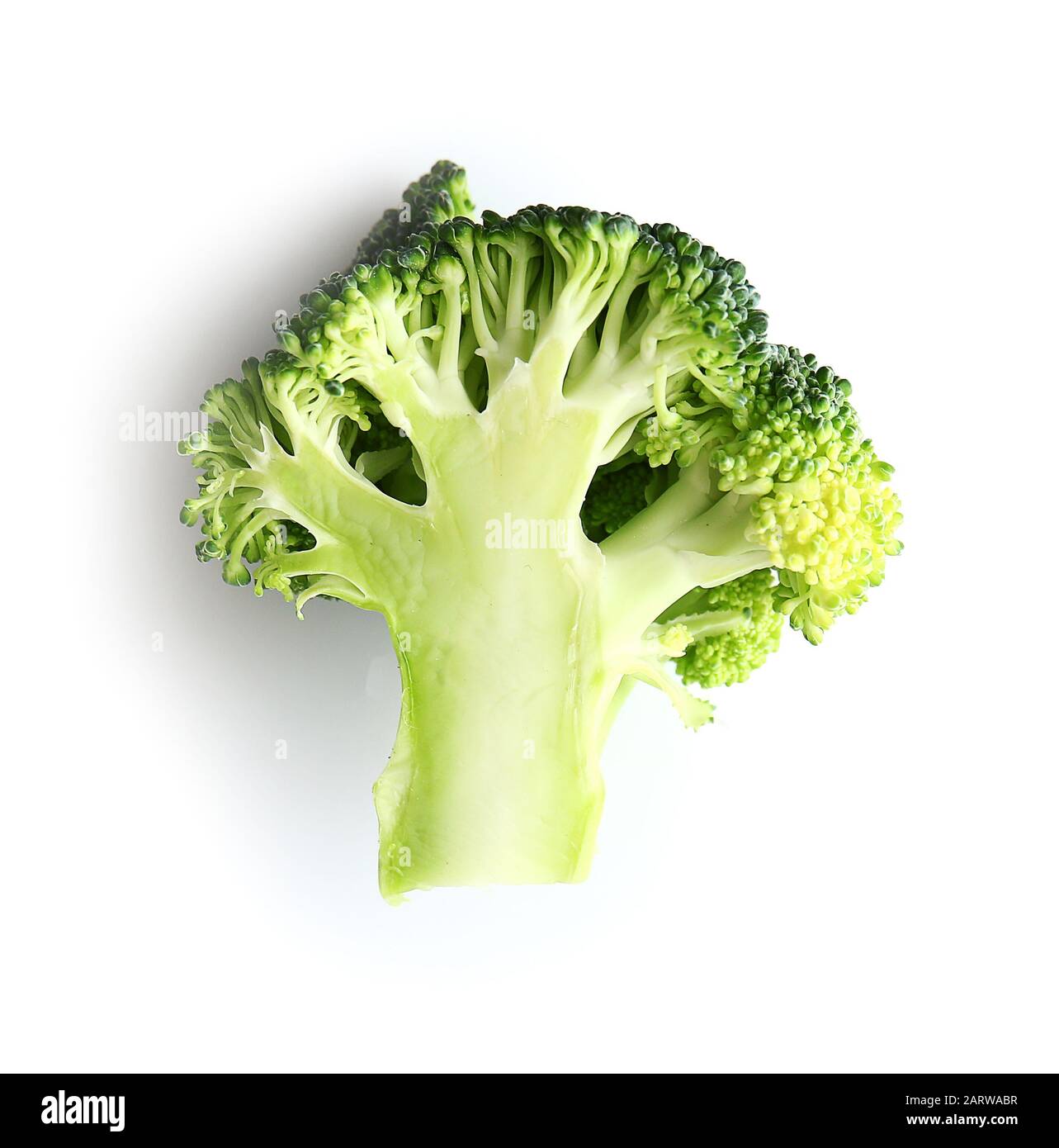 Fresh broccoli cabbage on white background Stock Photo - Alamy