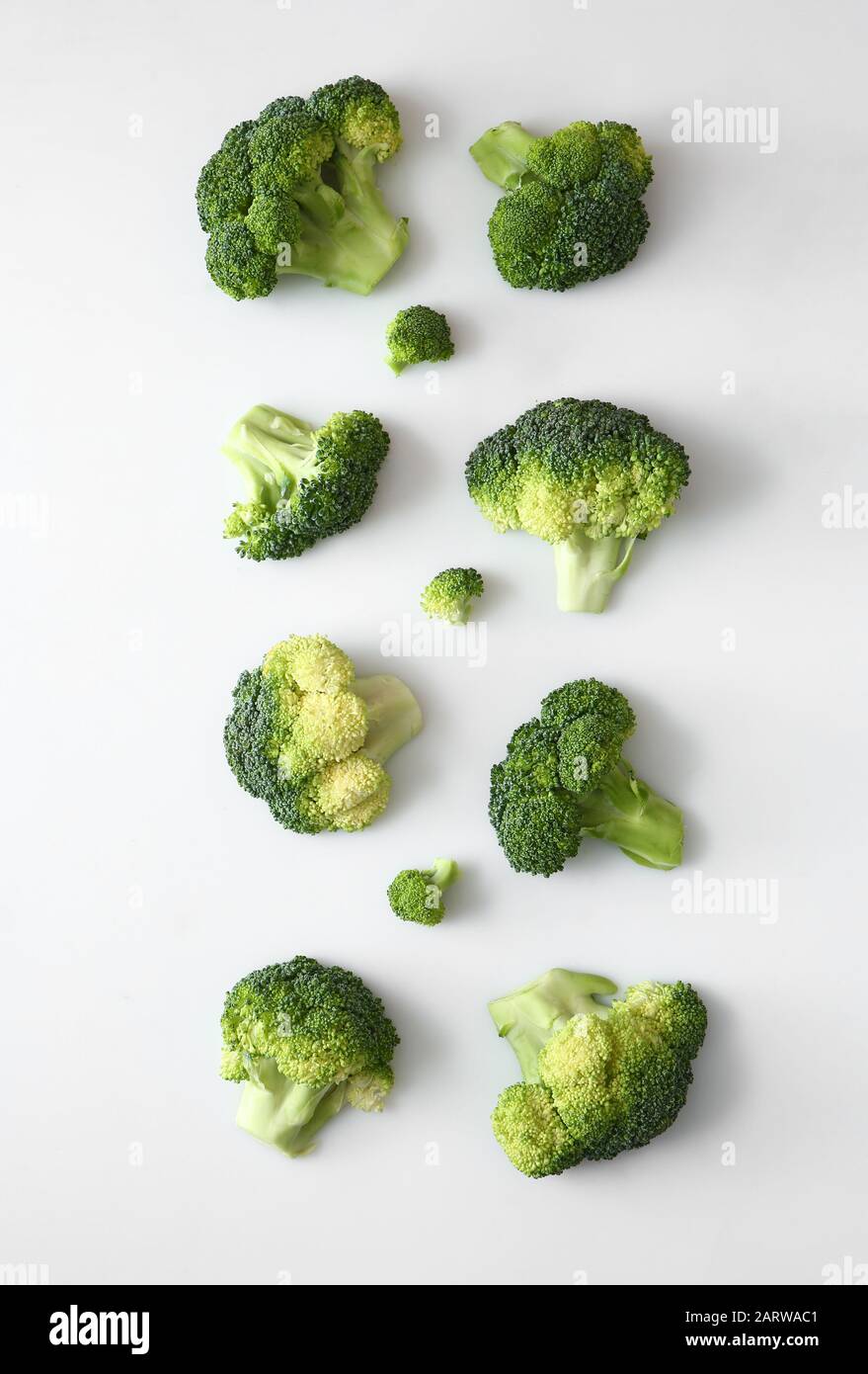 Fresh broccoli cabbage on white background Stock Photo - Alamy