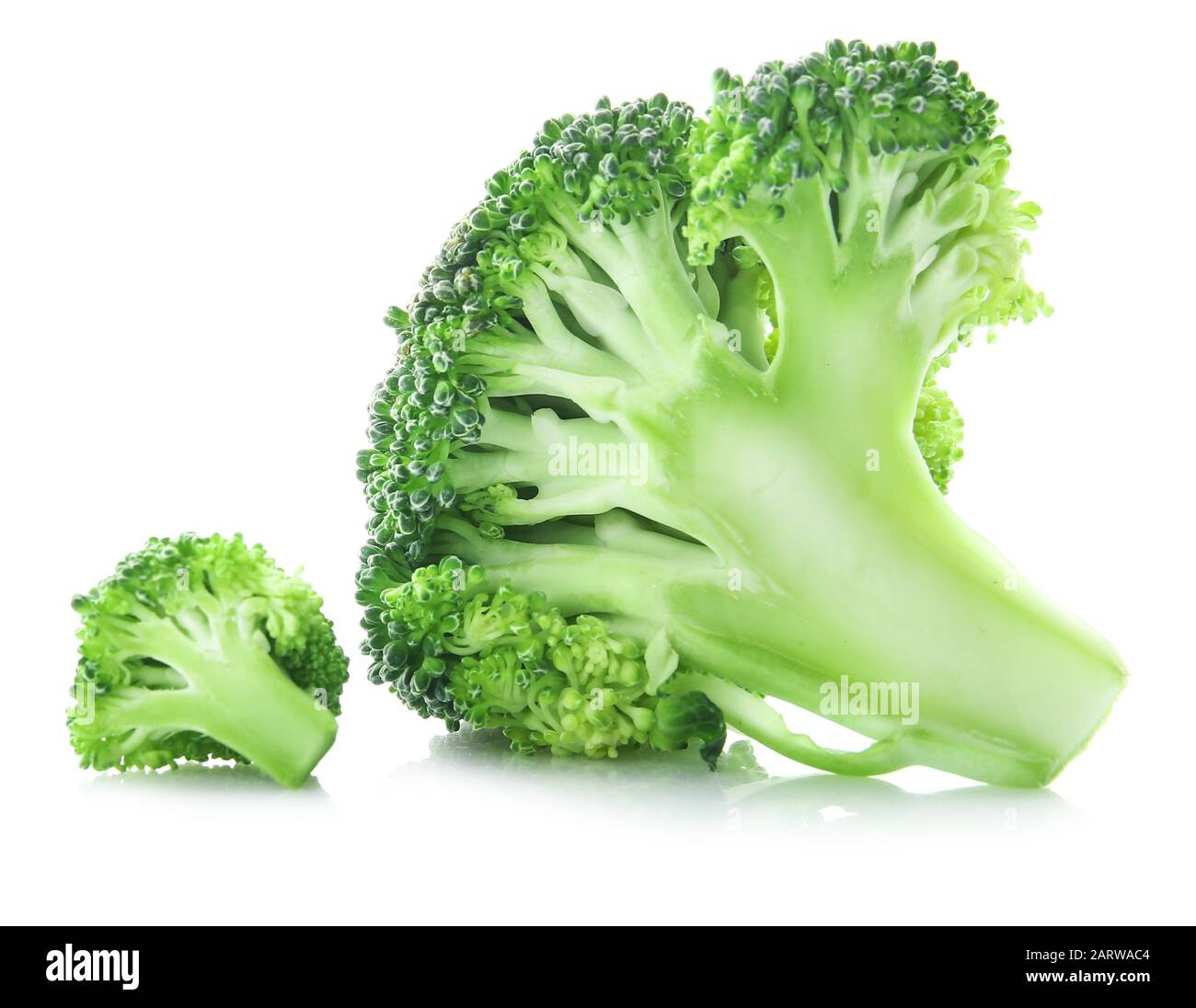 Fresh broccoli cabbage on white background Stock Photo - Alamy