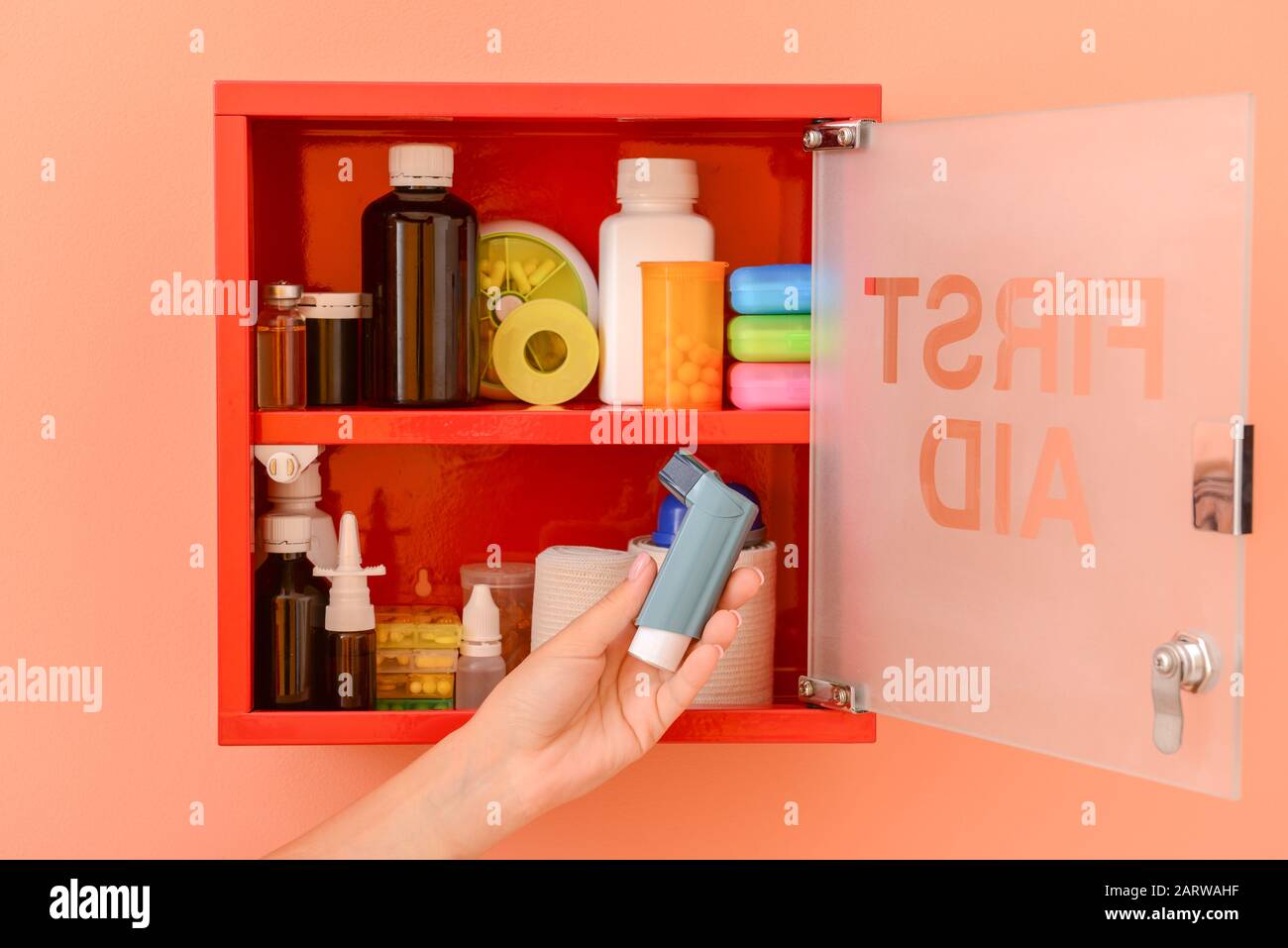 First aid kit hanging hi-res stock photography and images - Alamy