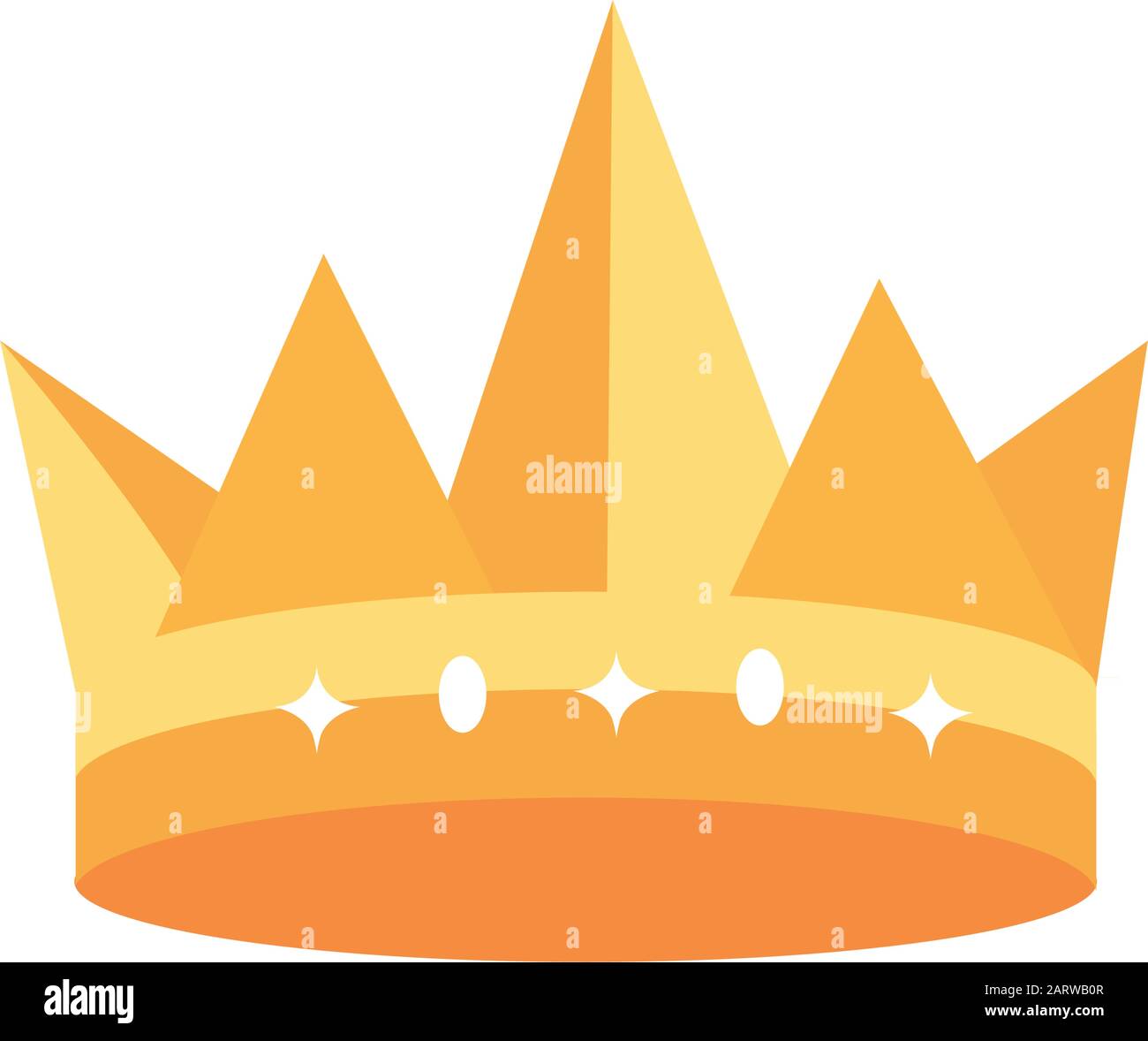 crown monarch jewel royalty of king or queen on white background vector ...