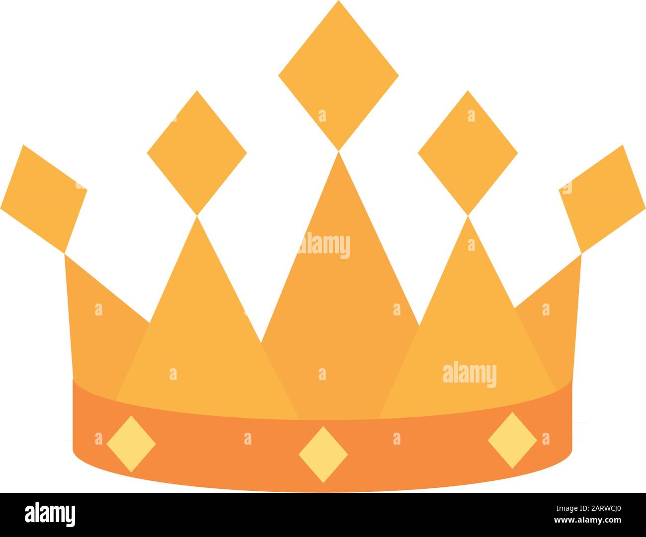 crown monarch jewel royalty of king or queen on white background vector ...
