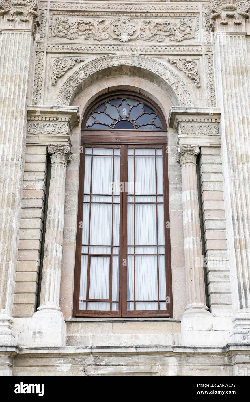 Window of Dolmabahce Palace, Istanbul City, Turkey Stock Photo - Alamy