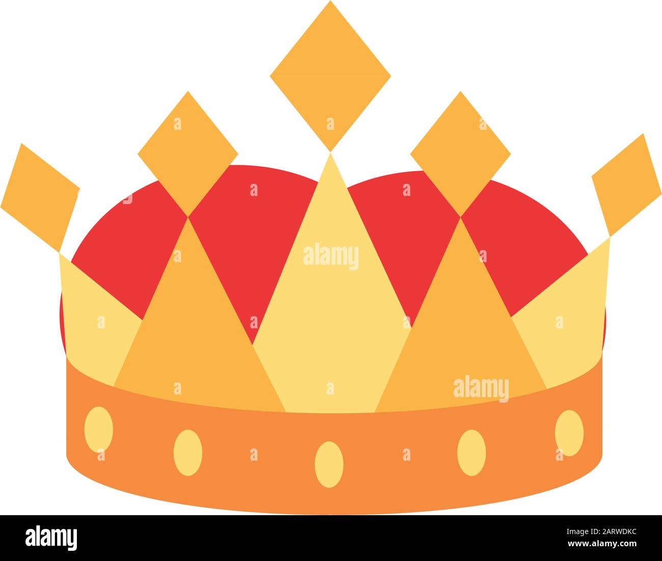 crown monarch jewel royalty authority on white background vector ...