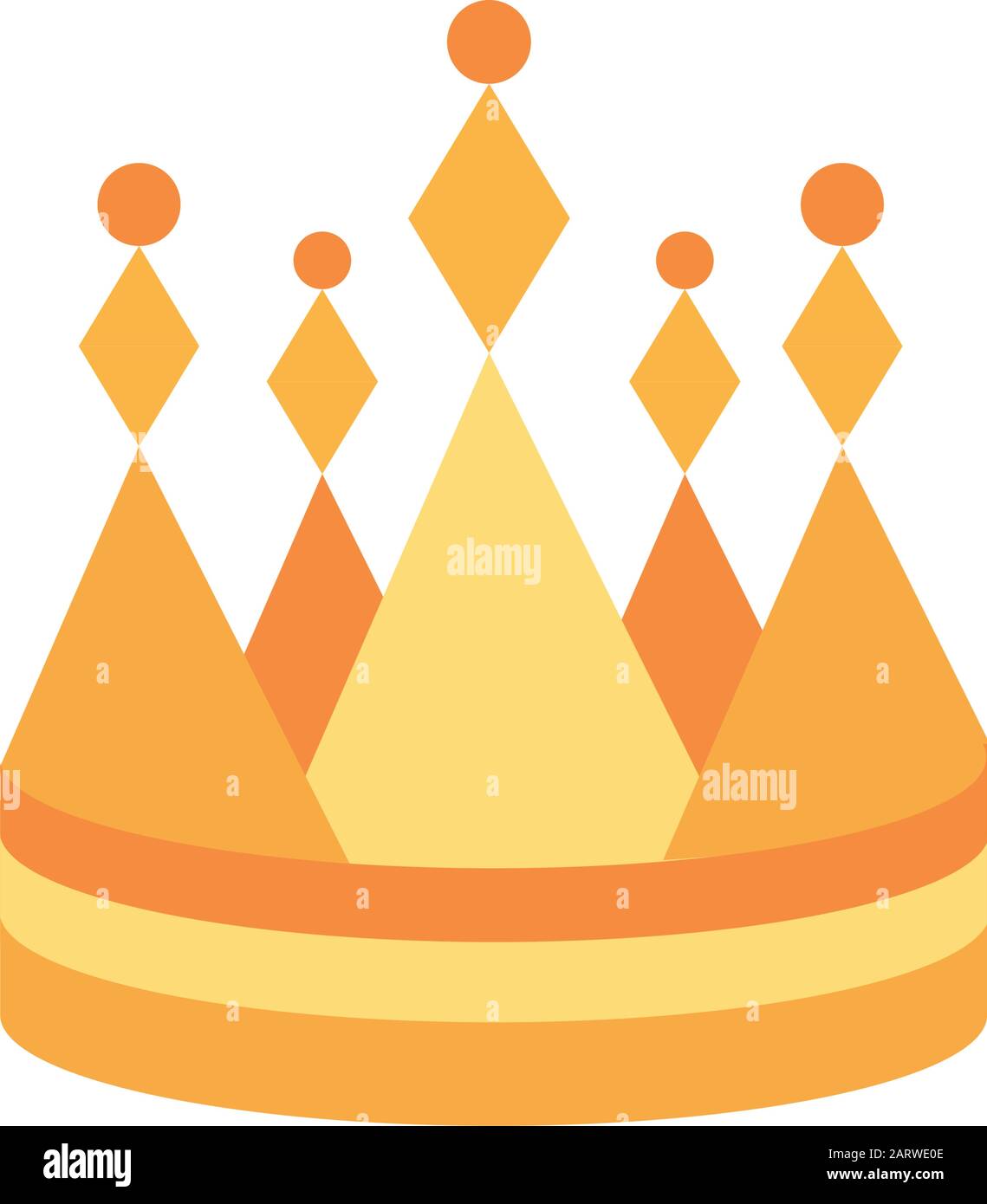 crown monarch jewel royalty heraldic on white background vector ...