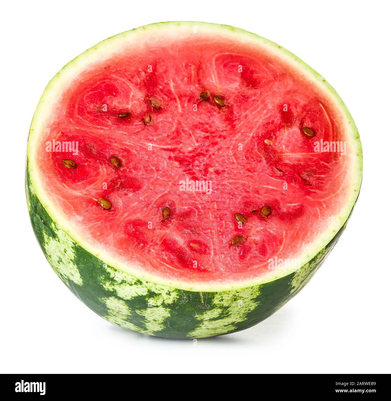 Sweet cut watermelon on white background Stock Photo - Alamy