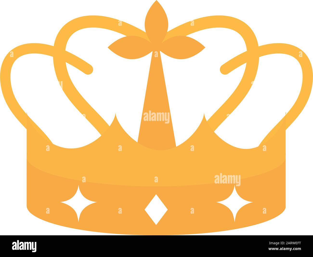gold crown monarch jewel royalty on white background vector ...