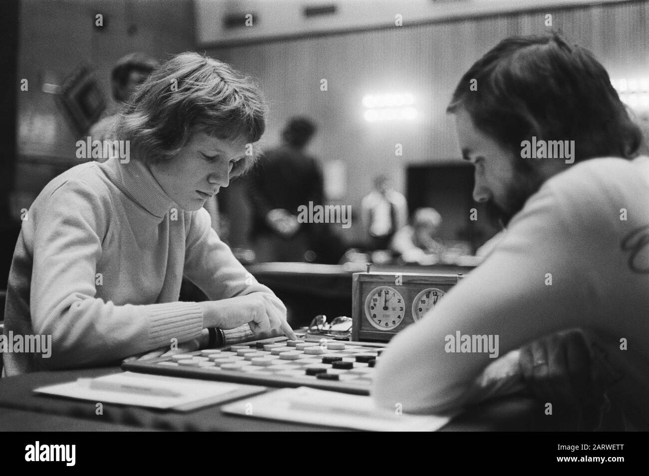 Suikerdam Tournament in Amsterdam; Hans Jansen (left) against Harm ...