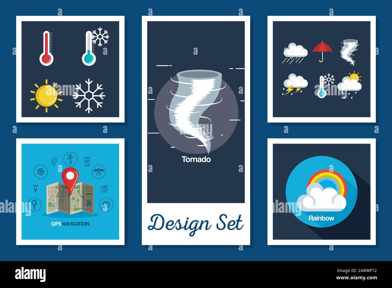 bundle designs of weather forecast Stock Vector Image & Art - Alamy
