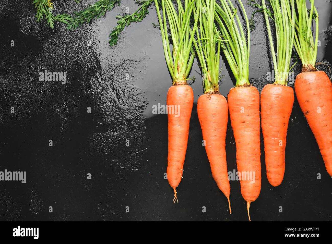 Fresh carrots on dark hi-res stock photography and images - Alamy