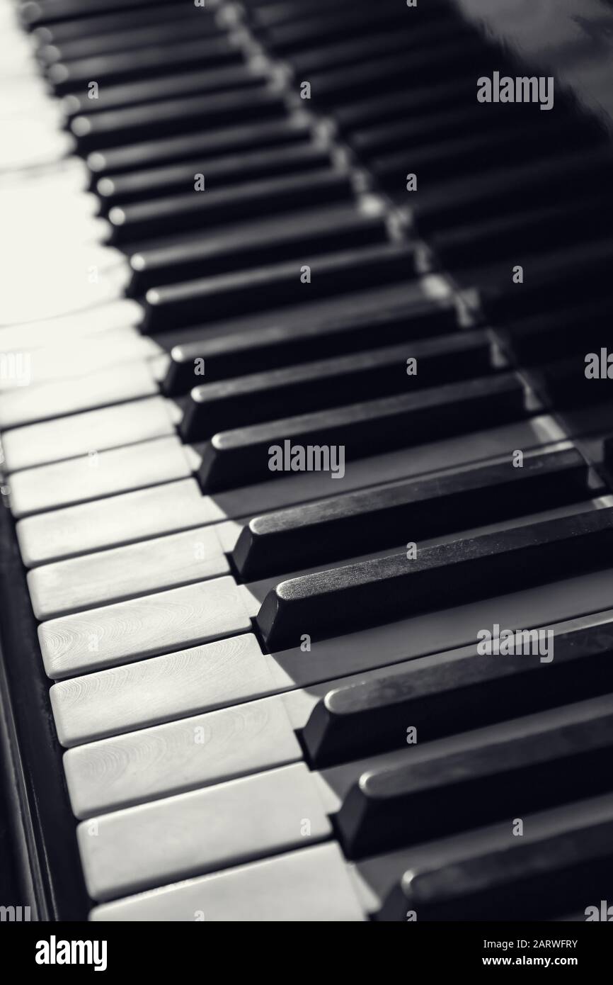 Keys of grand piano, closeup Stock Photo - Alamy