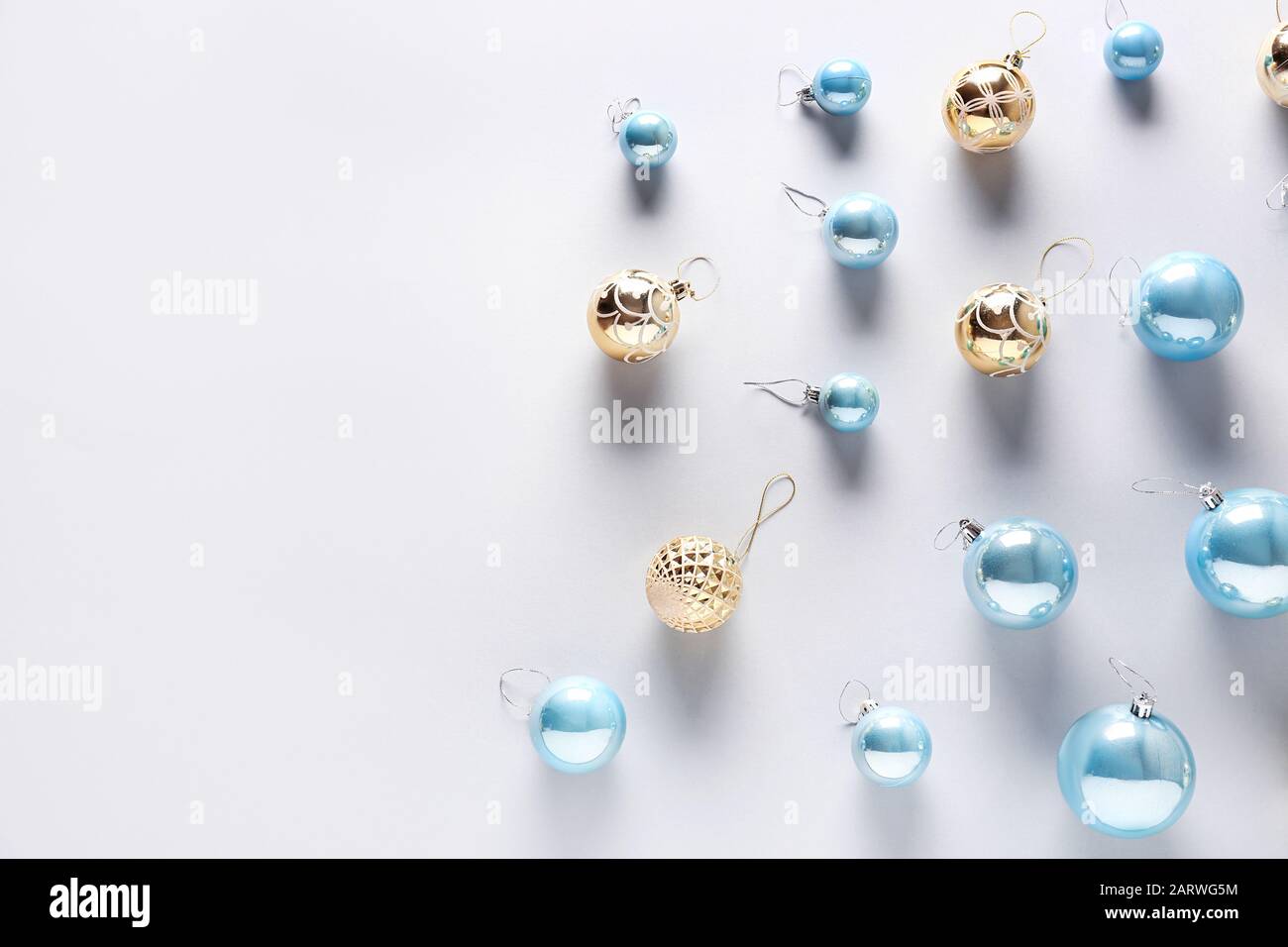 Beautiful Christmas balls on white background Stock Photo - Alamy
