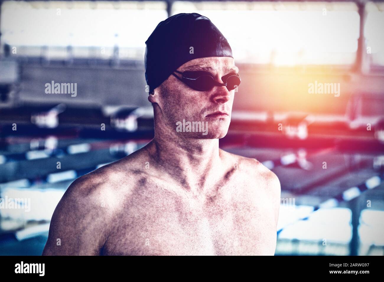 Male swimmer preparing swim hi-res stock photography and images - Alamy