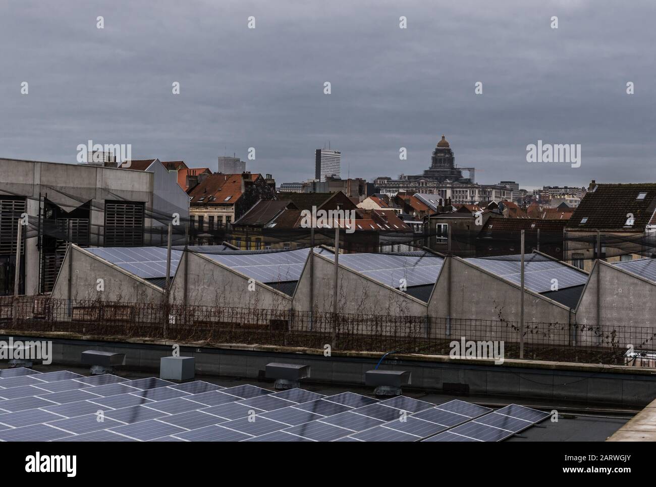 Anderlecht, Brussels Capital Region / Belgium - 12 07 2019: View over ...