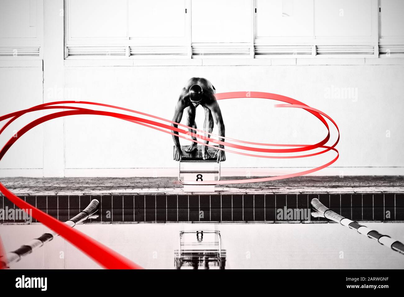 Composite image of grey line design Stock Photo - Alamy