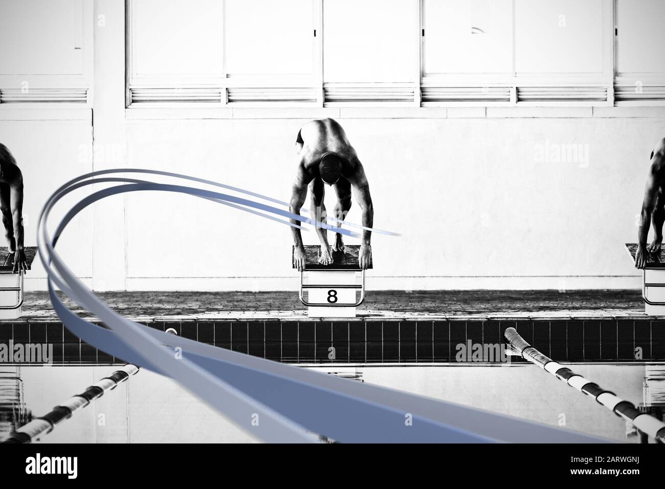 Composite image of grey line design Stock Photo - Alamy