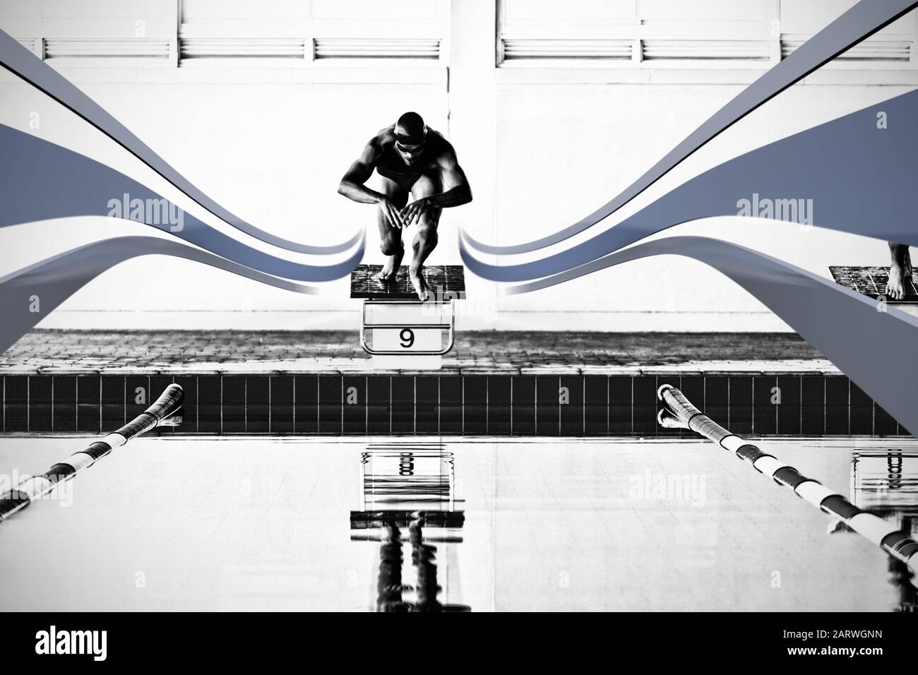 Composite image of grey line design Stock Photo - Alamy