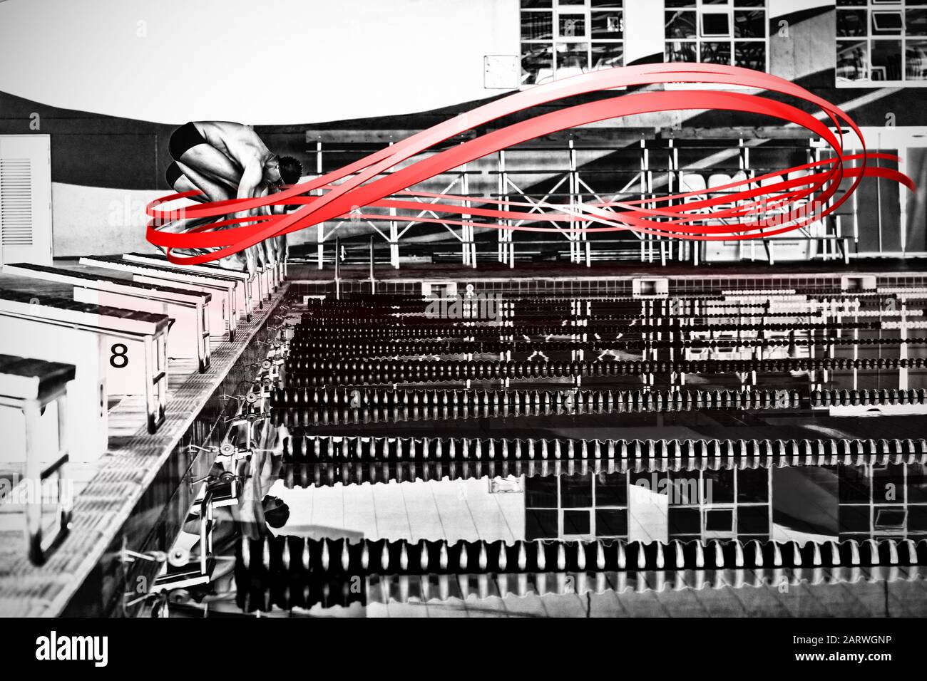 Composite image of grey line design Stock Photo - Alamy