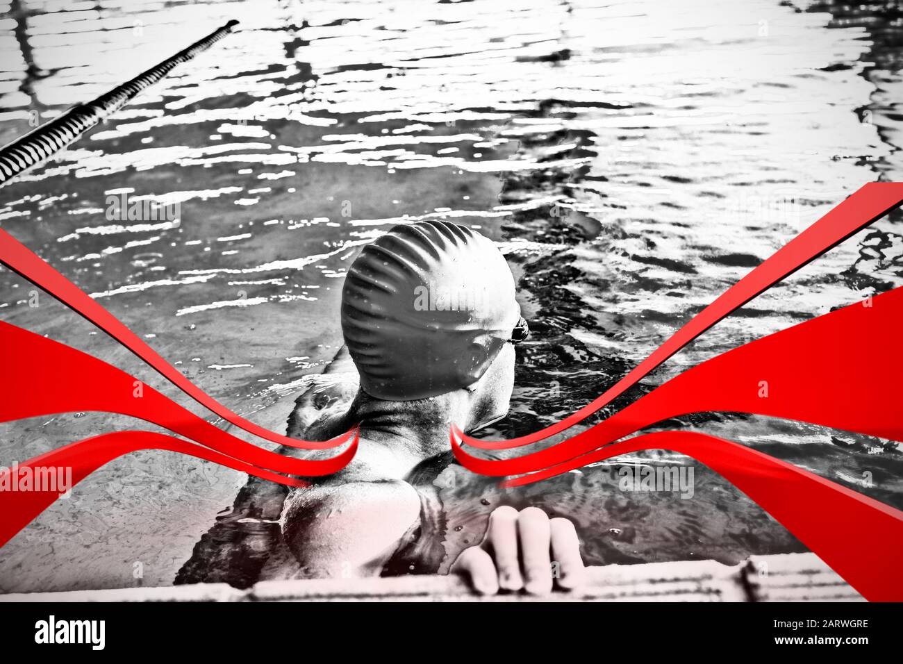 Composite image of grey line design Stock Photo - Alamy