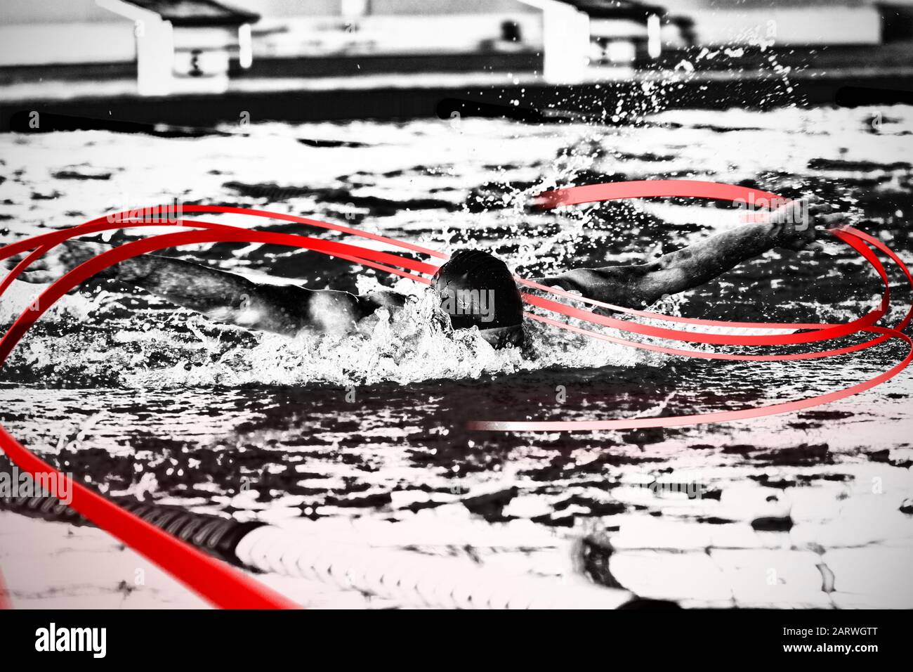 Composite image of grey line design Stock Photo - Alamy