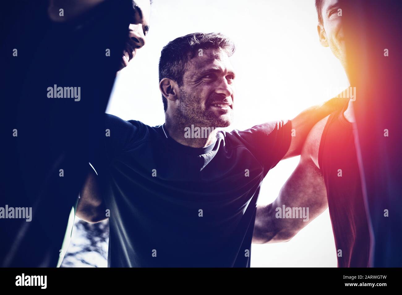 Men motivating for sport Stock Photo - Alamy