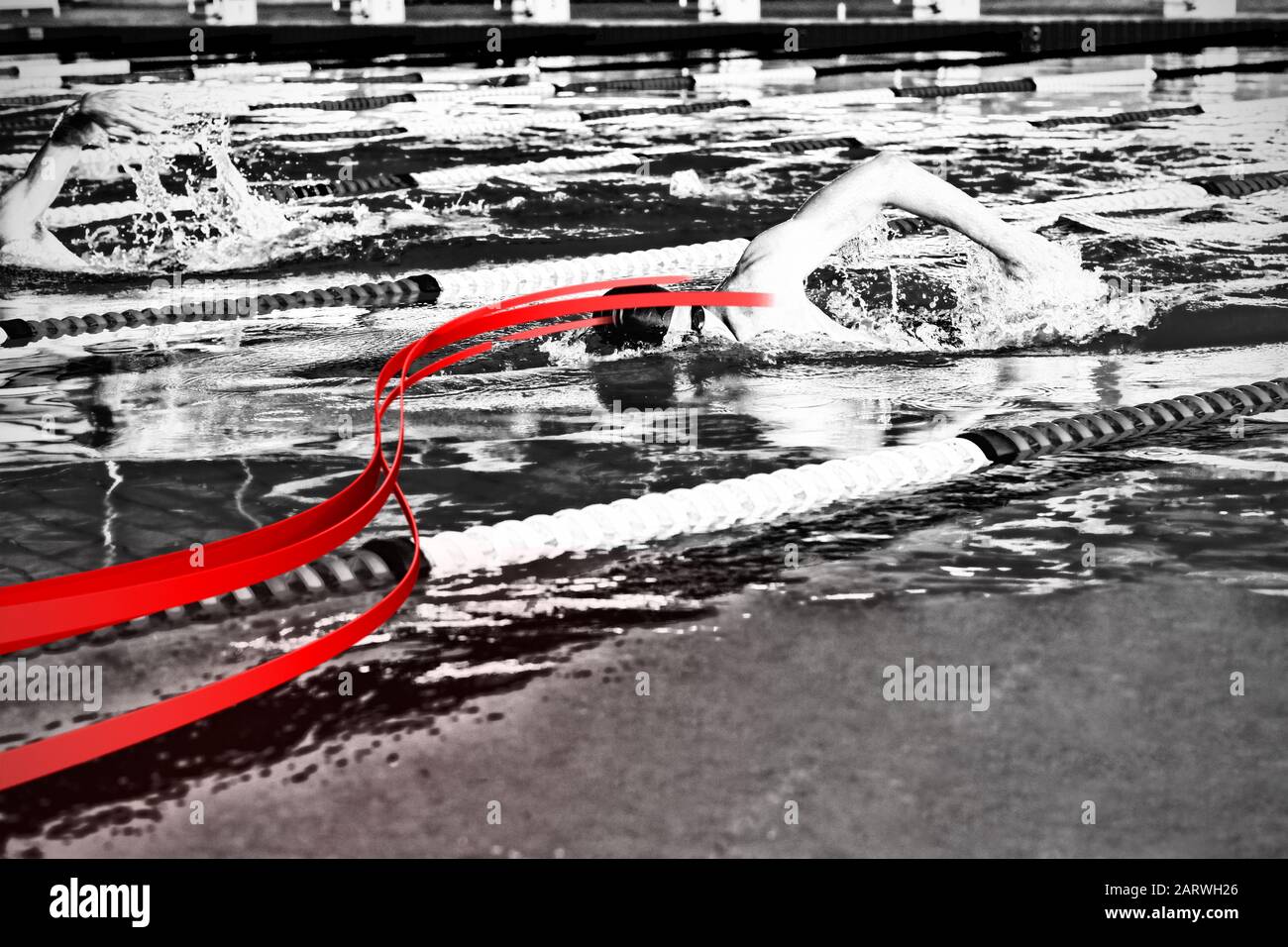 Composite image of grey line design Stock Photo - Alamy