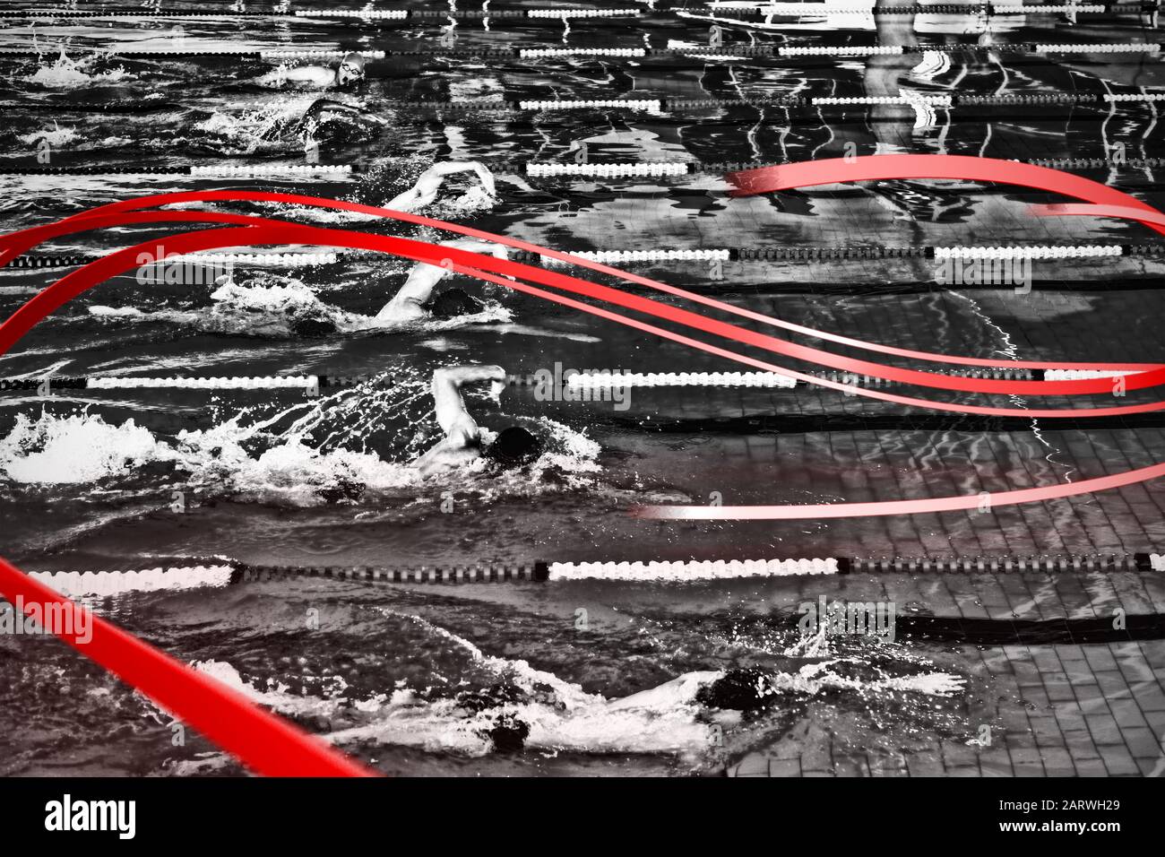 Composite image of grey line design Stock Photo - Alamy