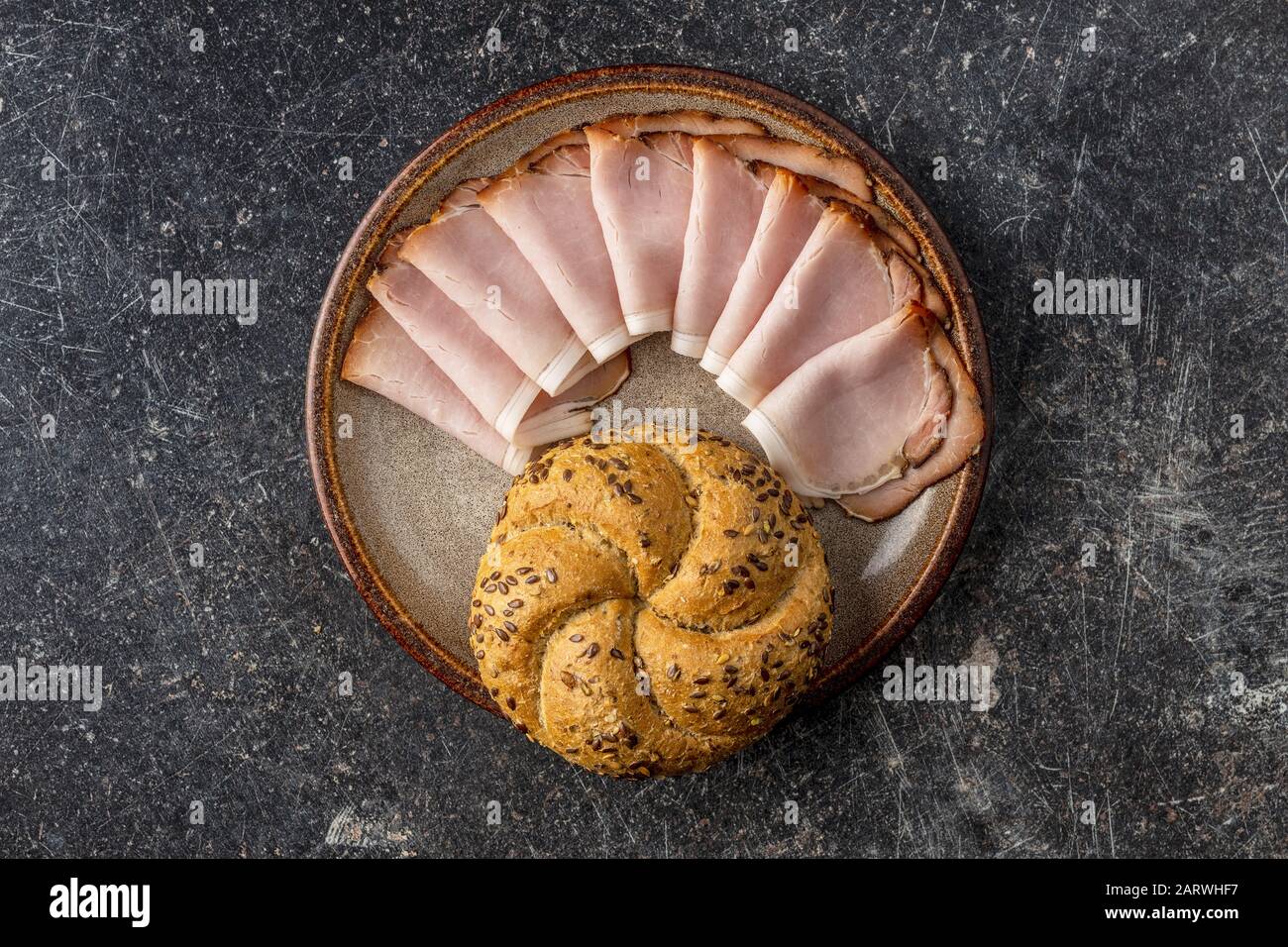 Sliced pork ham snack hi-res stock photography and images - Alamy