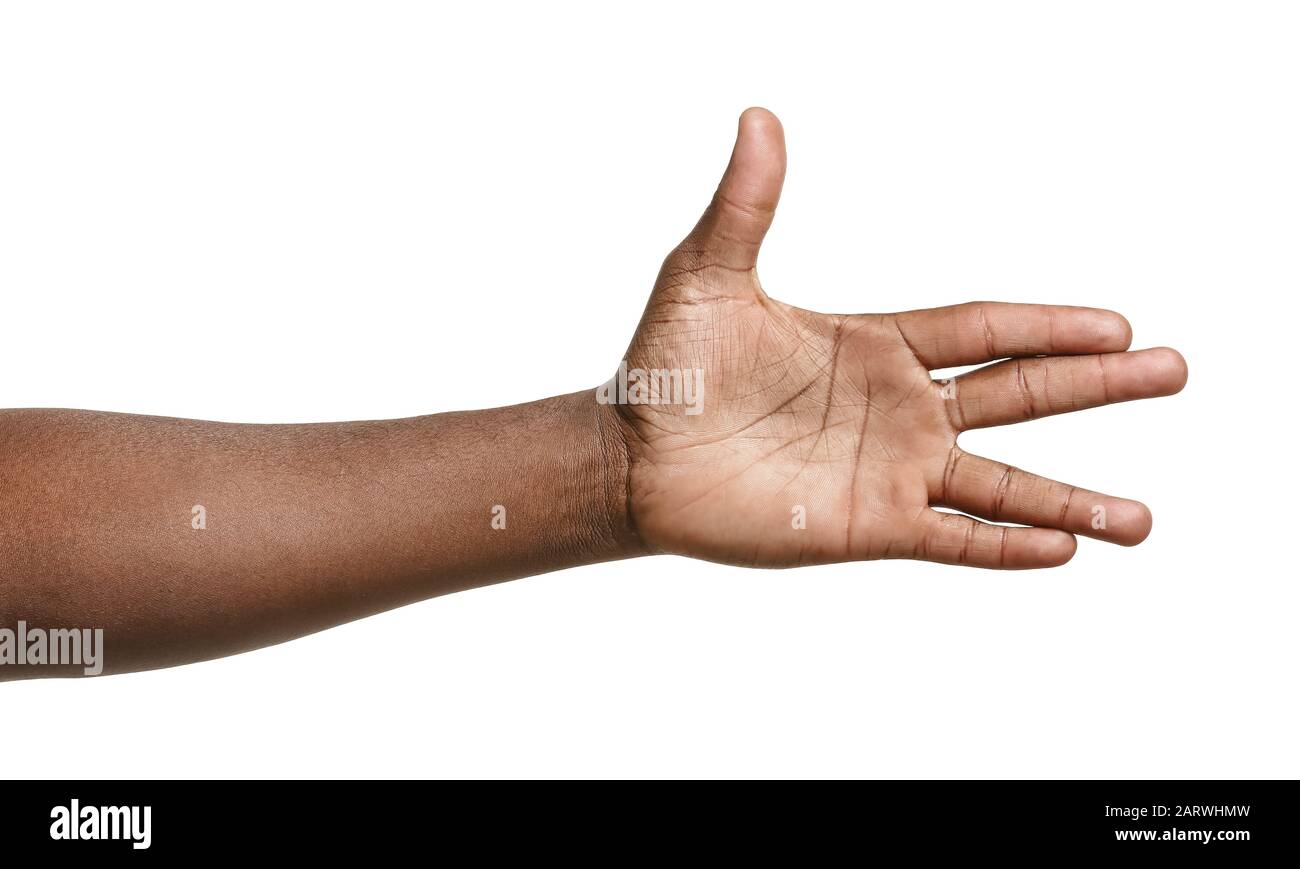 African hand fingers white background Cut Out Stock Images & Pictures ...