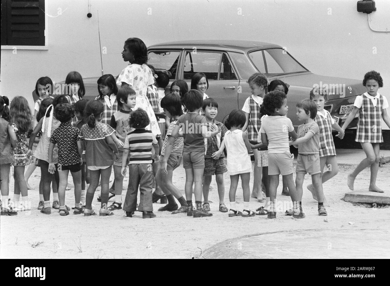 Suriname, education; children on a playground Date: April 1, 1975 ...