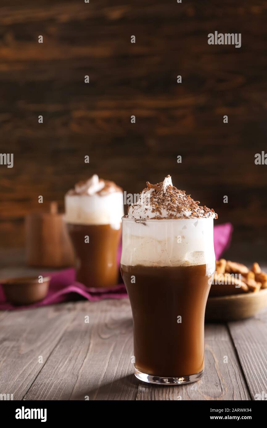 Glass greek frappe coffee on hi-res stock photography and images - Alamy