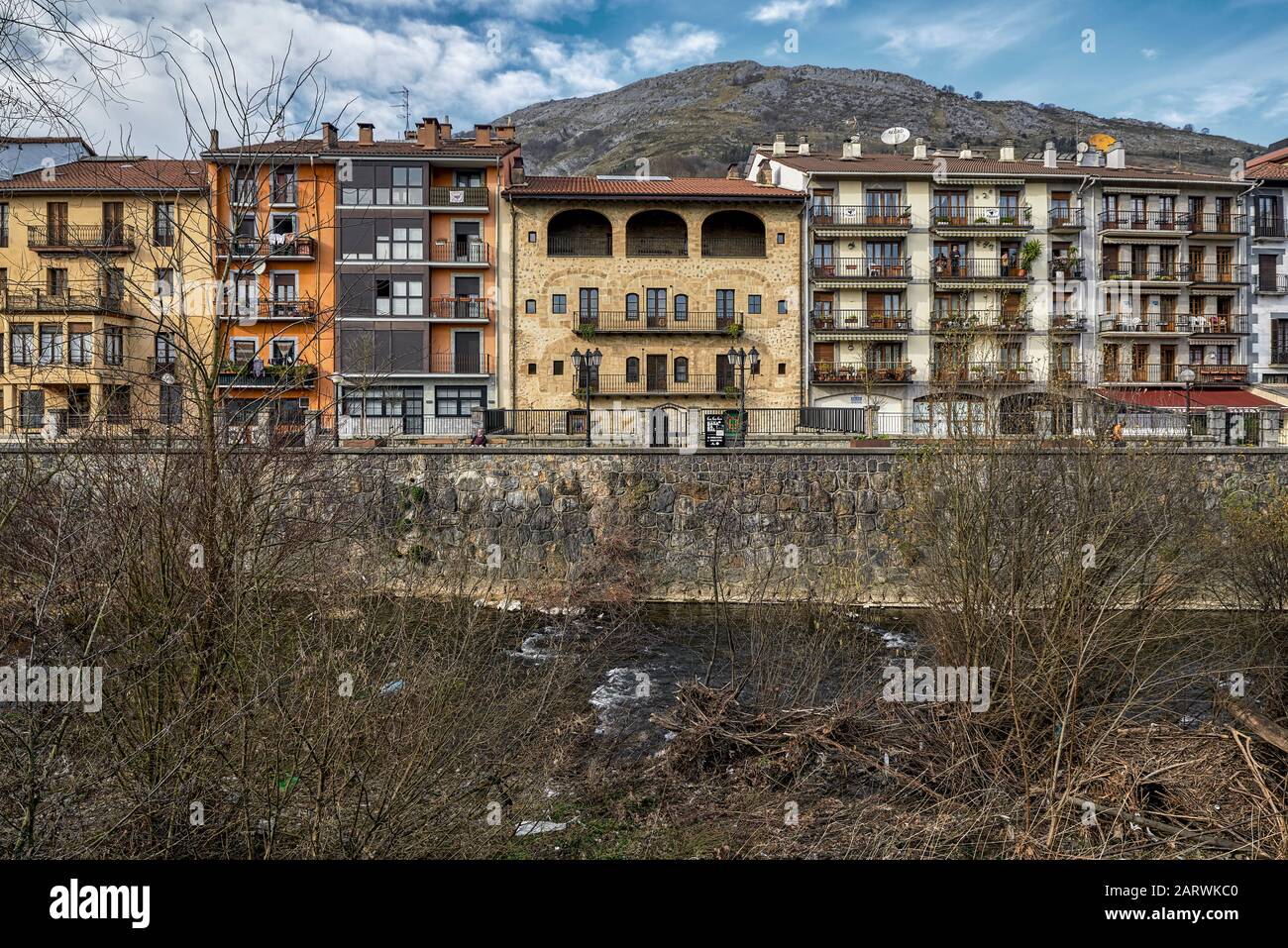 Medieval Basazabal Palace the oldest building in Azpeitia on the Urola ...