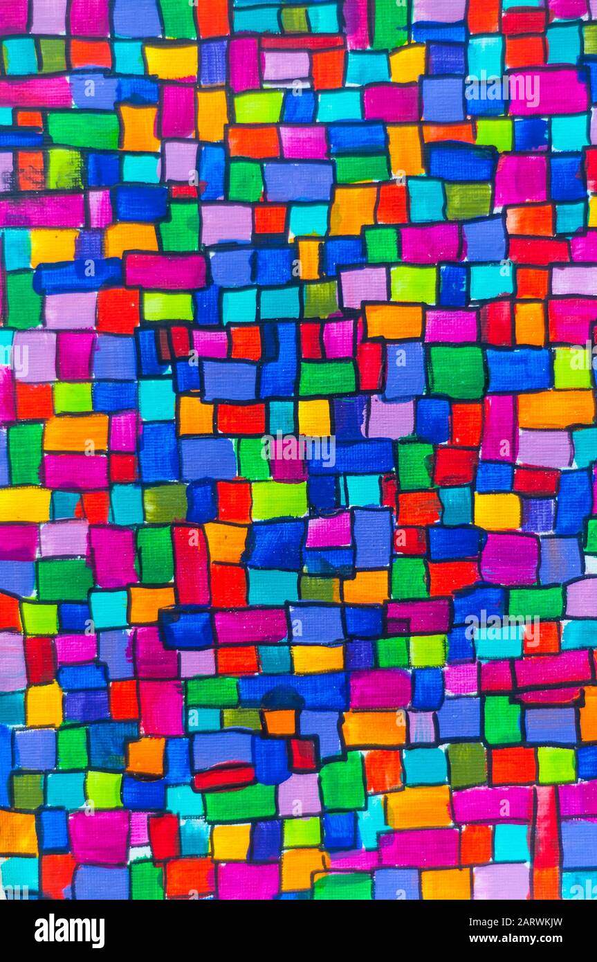 Colorful rainbow square grid mosaic hi-res stock photography and images ...