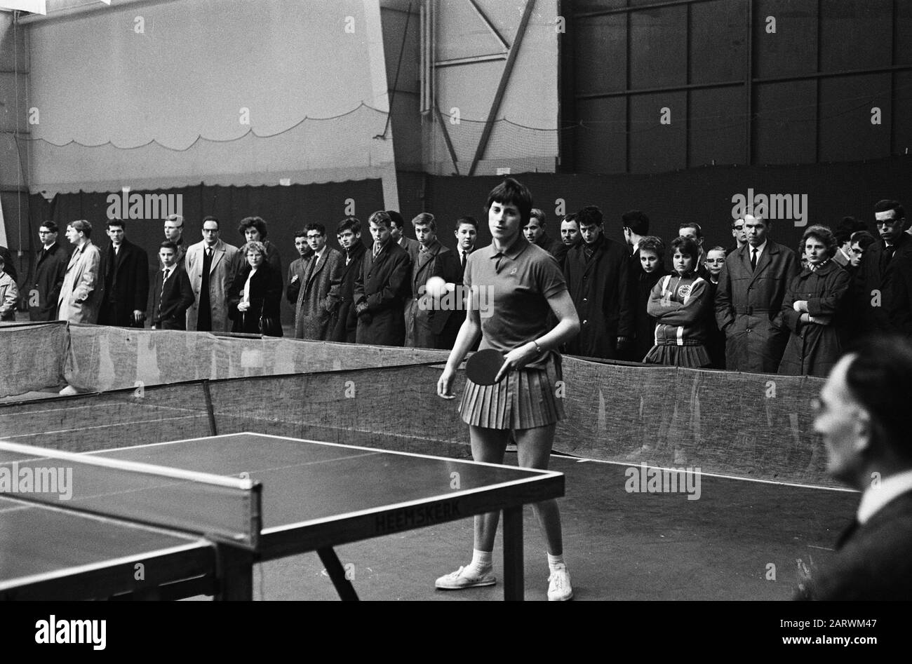 Table tennis championships in the Haagse Houtrusthallen. Ursula ...
