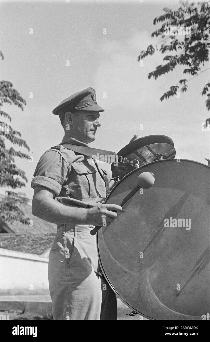 Staff music KNIL Tamboer Date: april 1947 Location: Indonesia, Dutch ...
