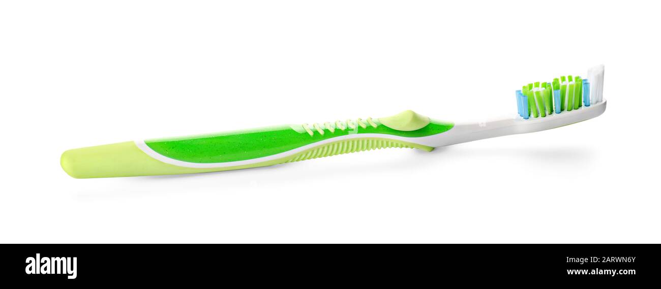 Tooth brush on white background Stock Photo - Alamy
