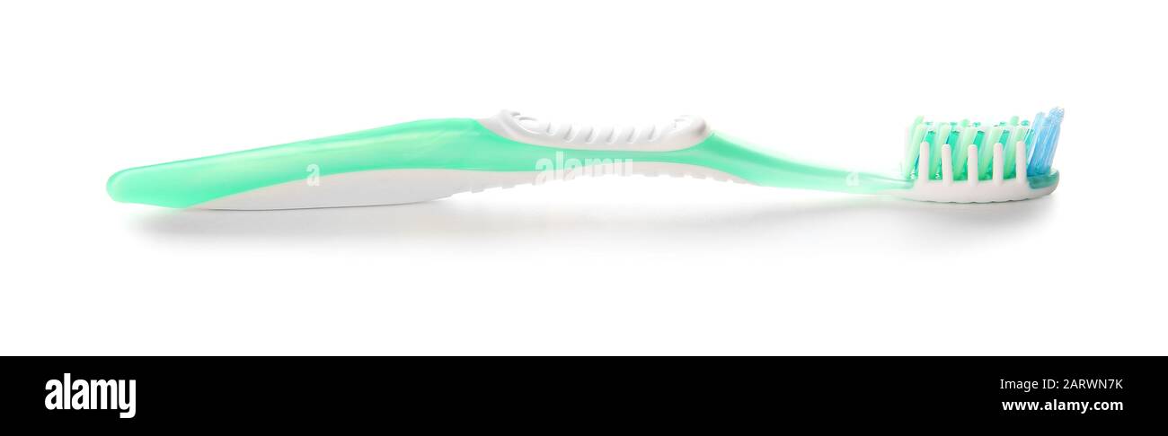 Tooth brush on white background Stock Photo - Alamy