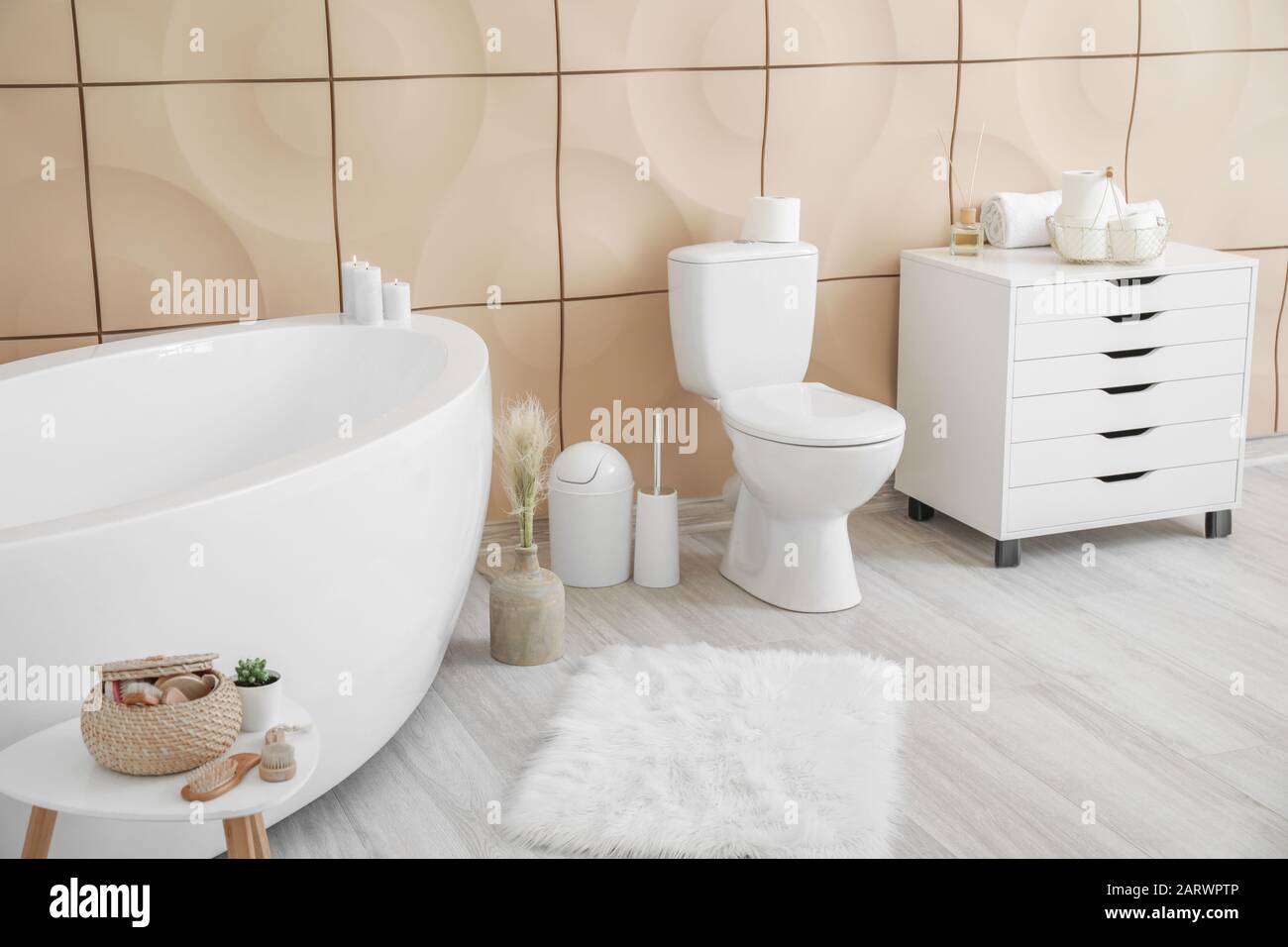 Interior of clean modern bathroom Stock Photo - Alamy