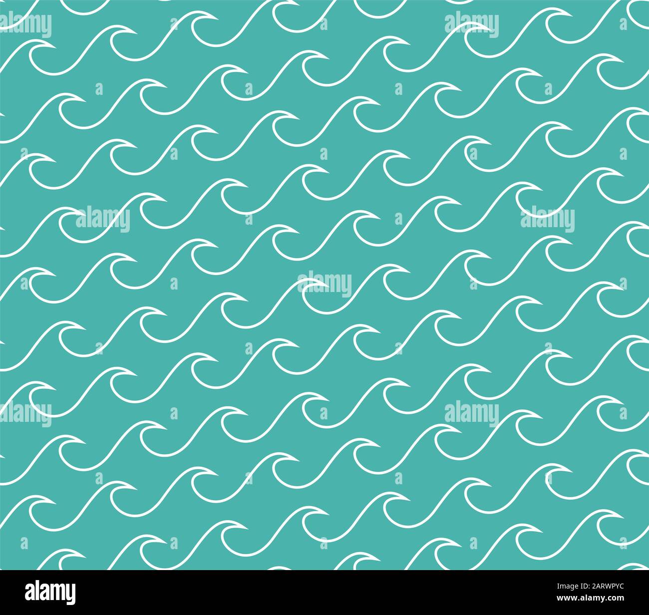 Abstract waves seamless pattern. Repeating texture with white wavy ...