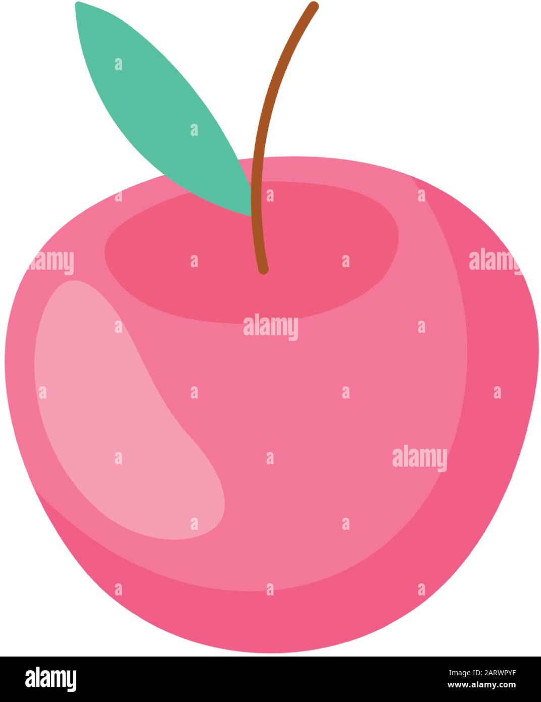 apple fresh fruit nutrition diet icon vector illustration Stock Vector ...