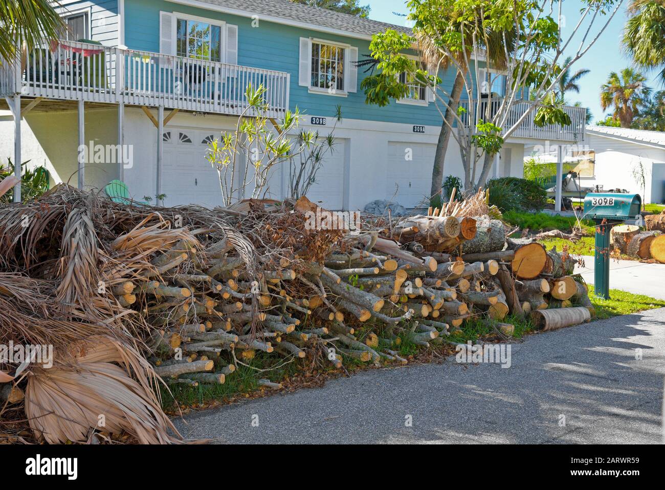 ANNA MARIA ISLAND, FL - October 2, 2017:Aftermath of Hurricane Irma on ...