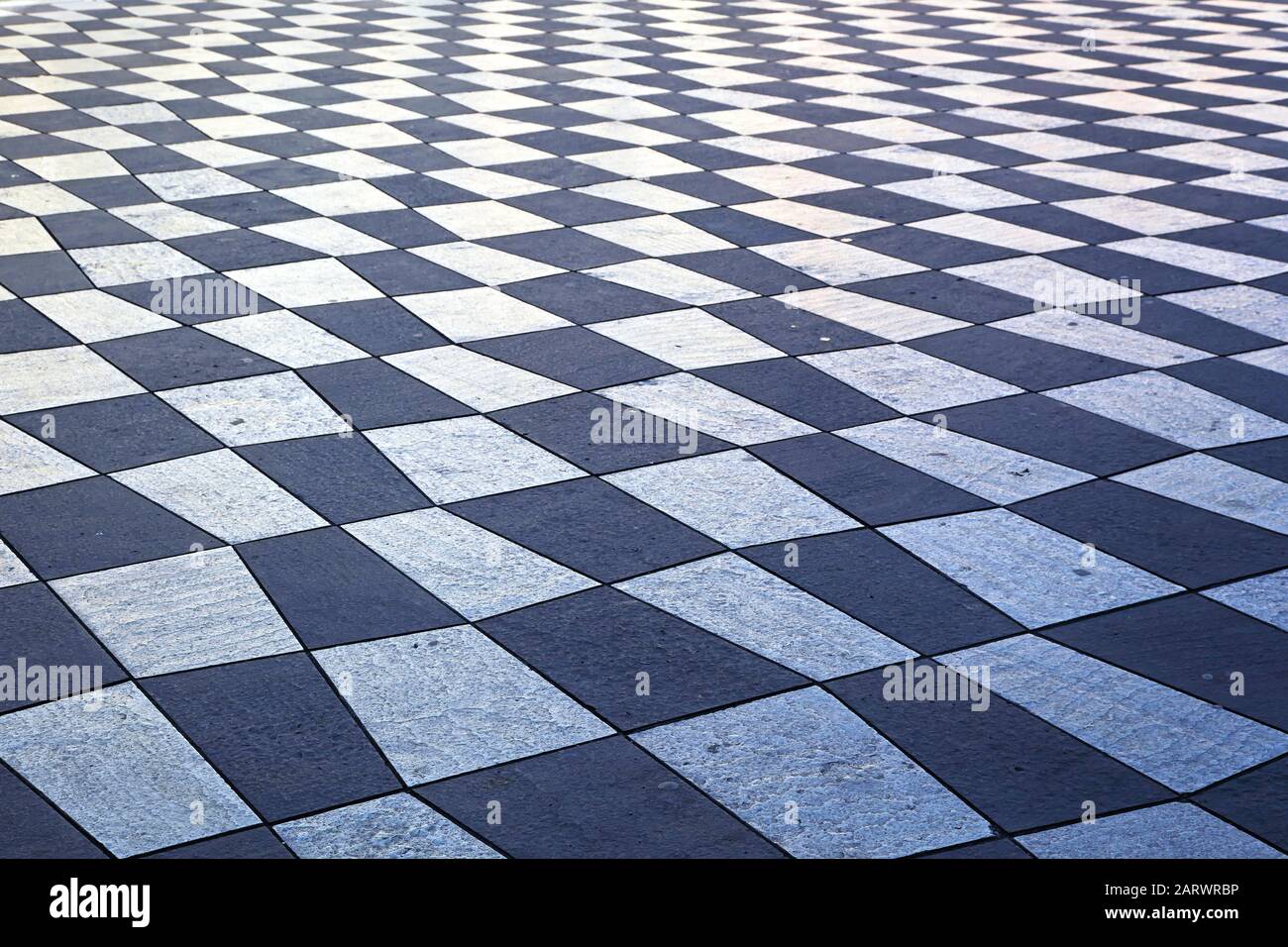 Checkered pattern tiles at Nice city square Stock Photo - Alamy