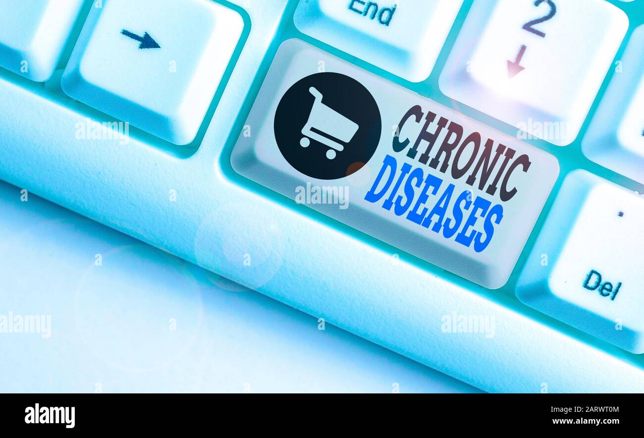 Text sign showing Chronic Diseases. Business photo showcasing A disease ...
