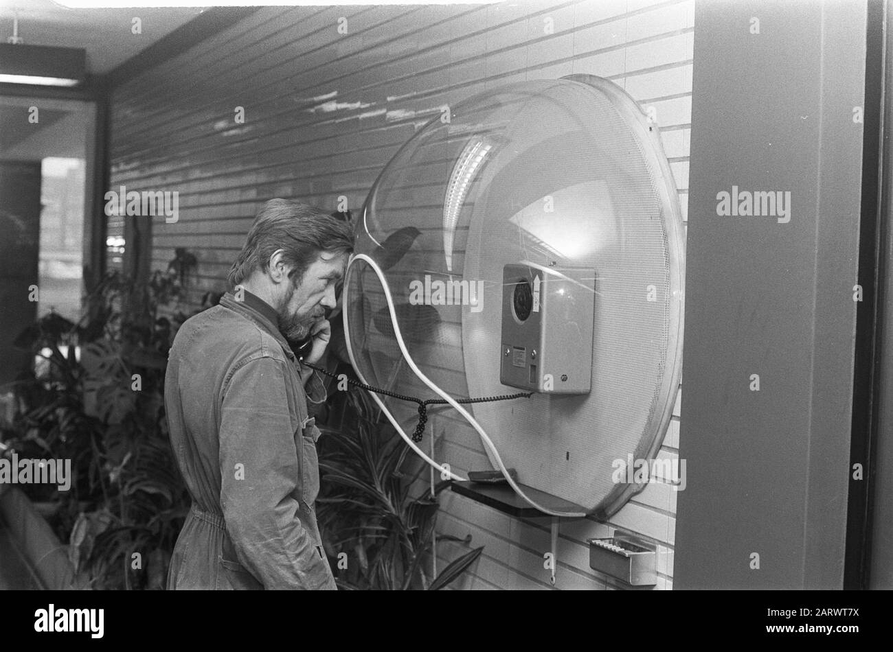 Vintage telephone call box Black and White Stock Photos & Images - Alamy