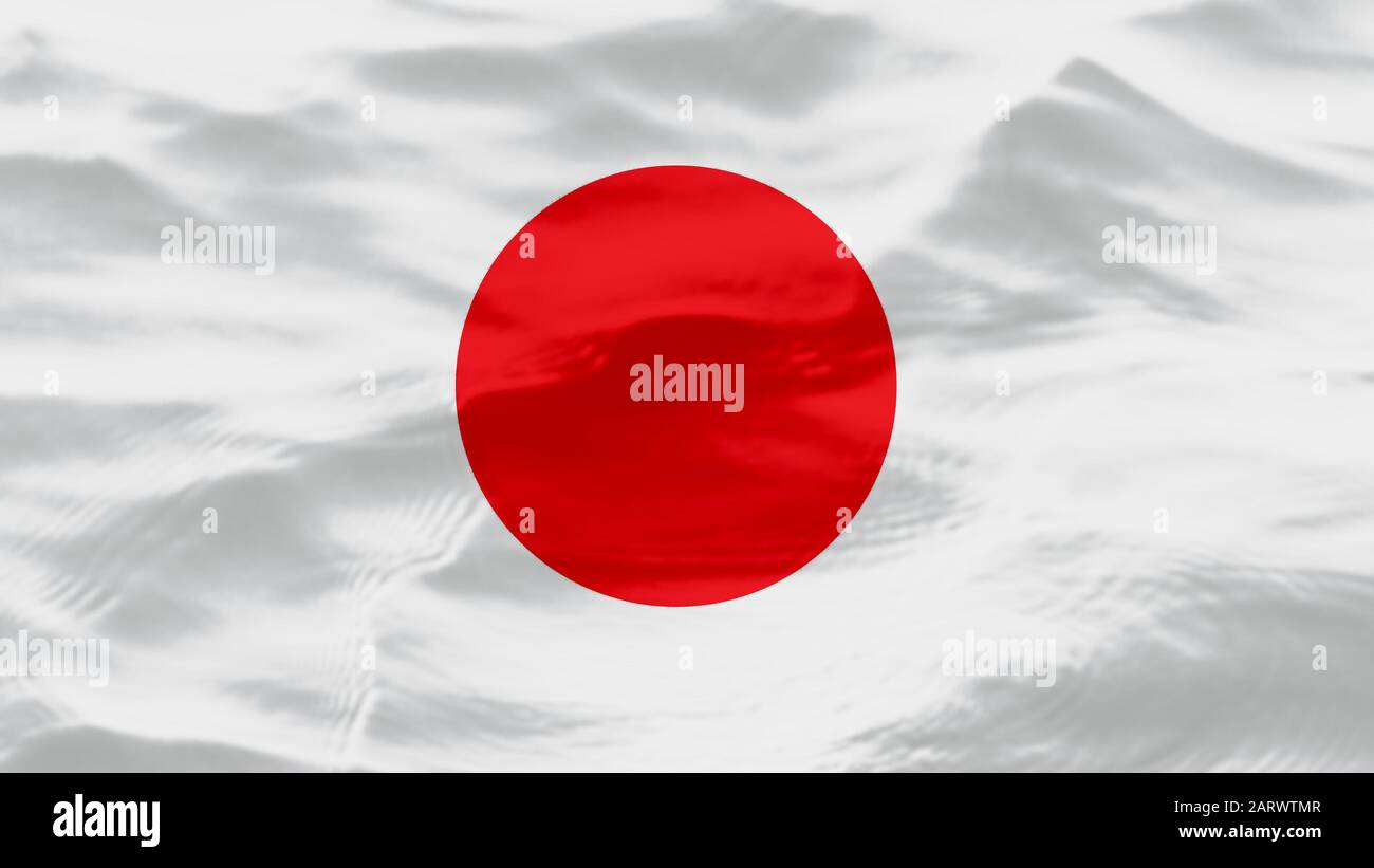 Waves Texture On Japan Flag, Background Stock Photo - Alamy