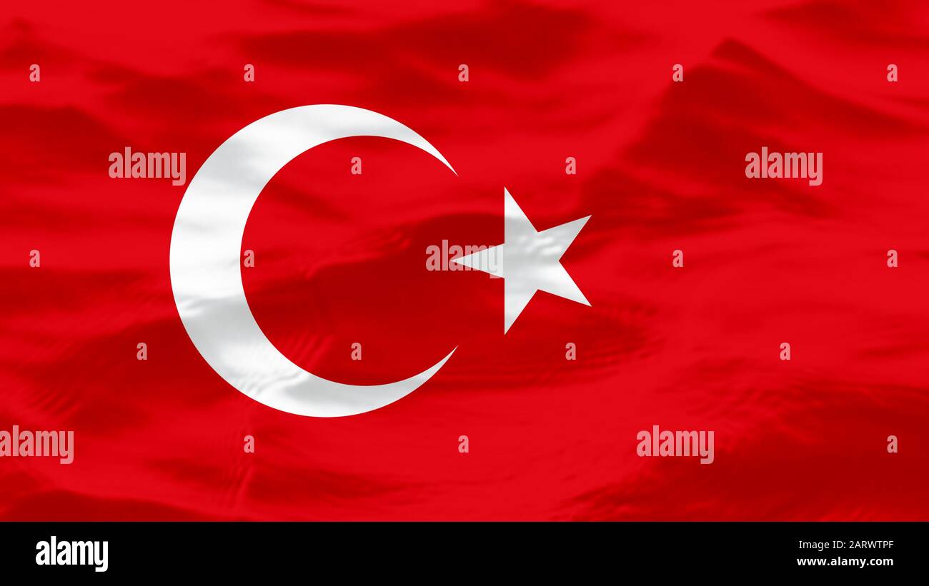 Waves Texture On Turkey Flag, Background Stock Photo - Alamy