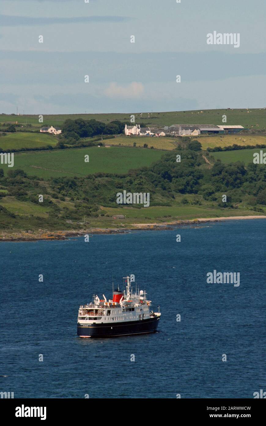 HEBRIDEAN PRINCESS cruising LOCH RYAN on her inaugural visit to the ...