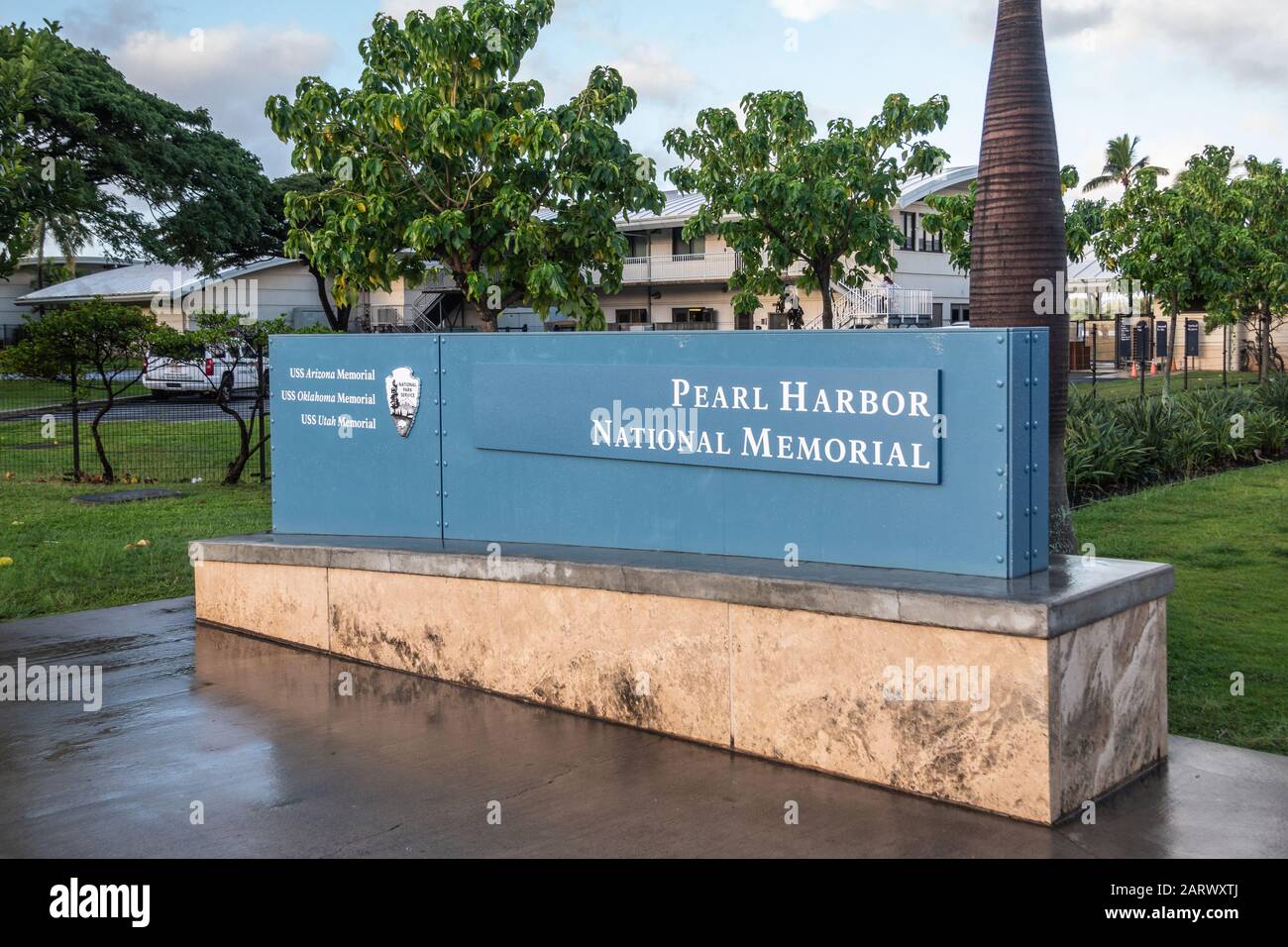 Oahu, Hawaii, USA. - January 10, 2020: Pearl Harbor National Memorial ...