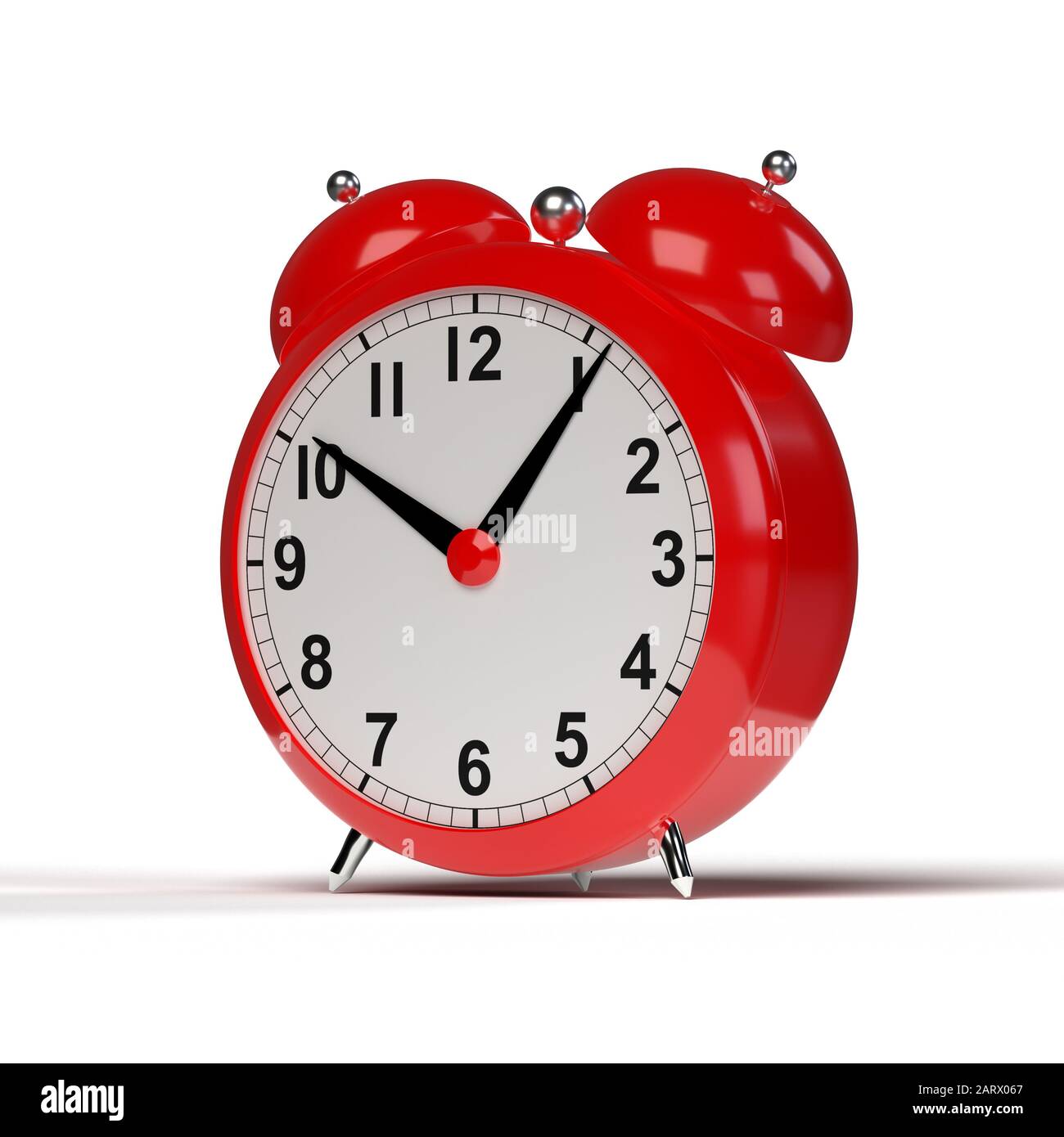 Abstract alarm clock on white background. 3D rendering Stock Photo - Alamy