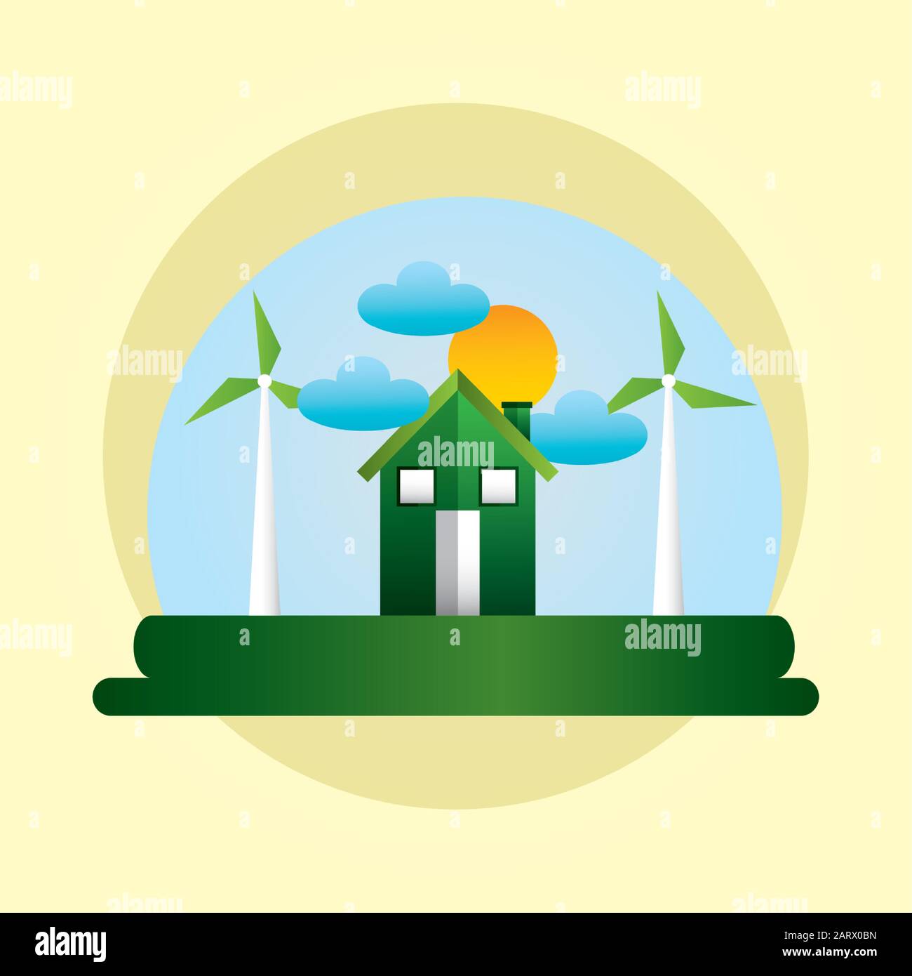 Eco friendly facade Stock Vector Images - Alamy